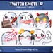 Twitch Emote / Cute Ghost Emotes Pack #5 (note, Derp, Evil, Laser, Jam ...