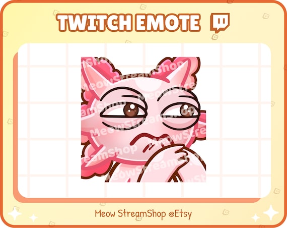 Twitch Emote / Cute Axolotl Hmm SUS Think Emote / Cute - Etsy Hong Kong