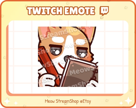 Twitch Emote / Cute Corgi Take Note Notes Write Emotes / - Etsy UK