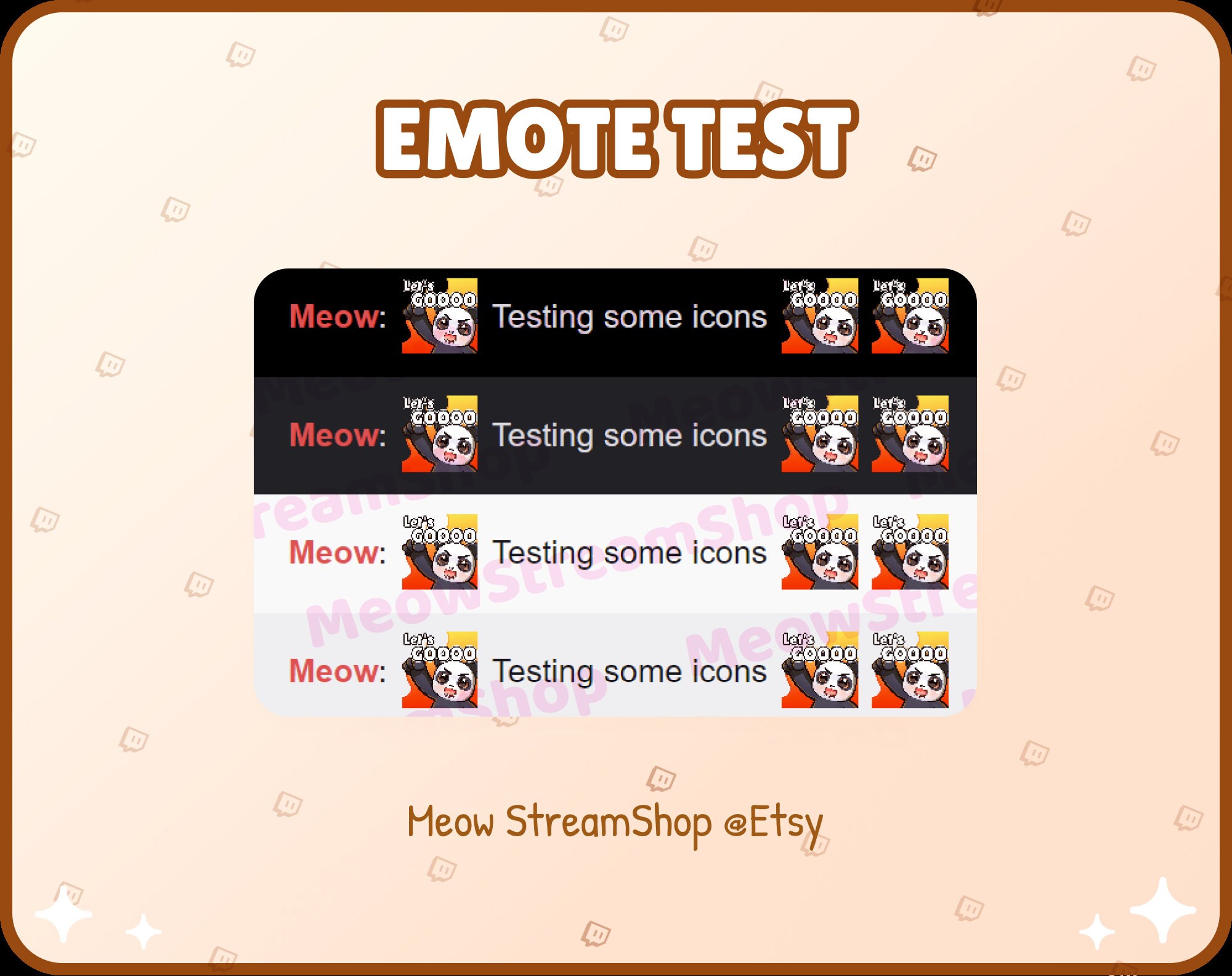 Raid Emote for streamer Cute Kawaii Panda Sub Emoji Twitch Emote Panda ...