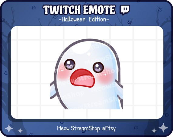 Twitch Emote / Cute Ghost Shock Amazed Pog Emote / Kawaii - Etsy Canada