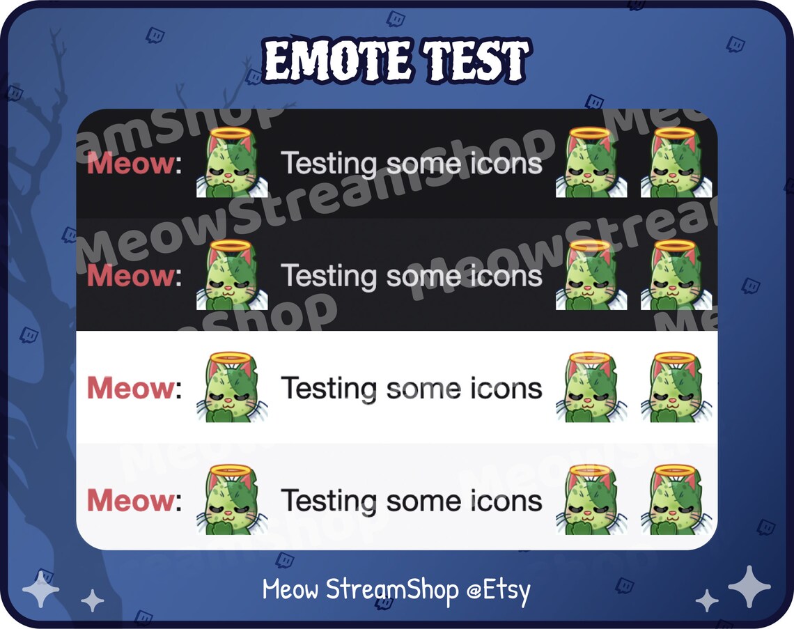 Twitch Emote / Cute Zombie Cat Pray Halo Angel Emotes / - Etsy