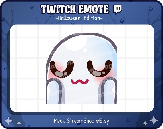 Twitch Emote / Cute Ghost UWU Shy Embarrassed Touching - Etsy UK