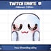 Twitch Emote / Cute Ghost UWU, Shy, Embarrassed, Touching Finger Emote ...