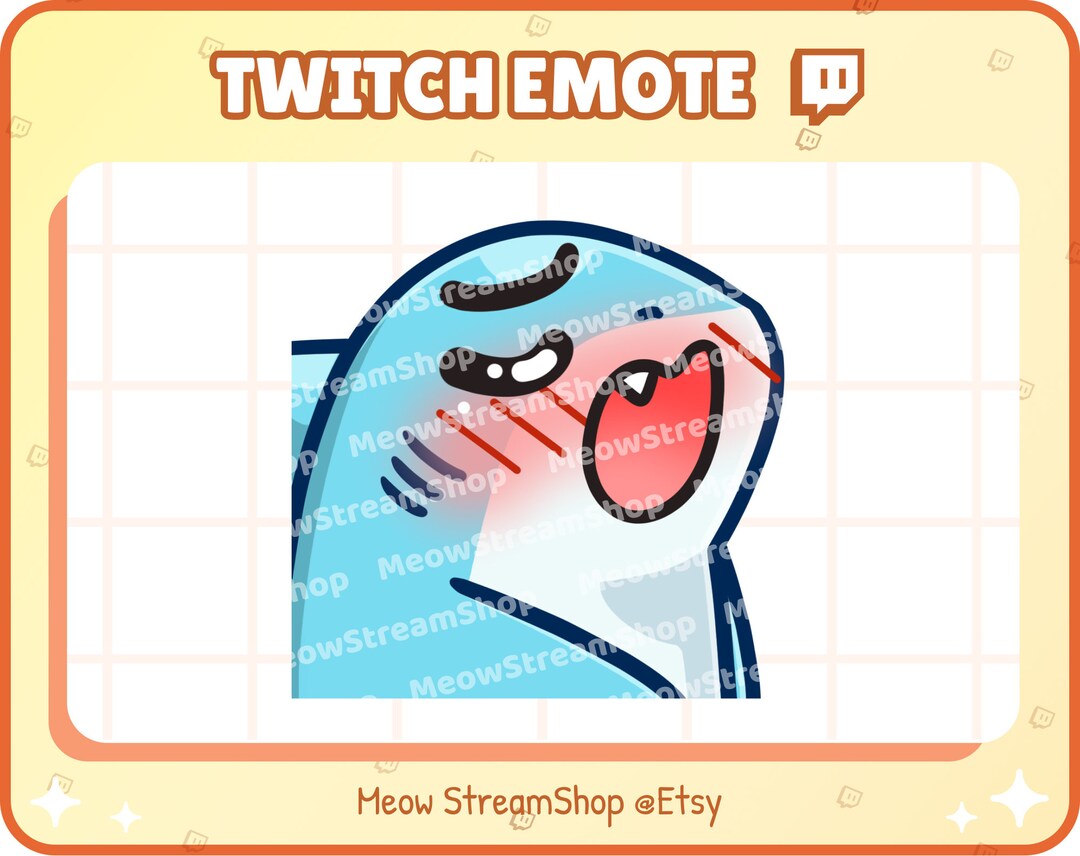 Twitch Emote / Cute Shark Gasm, Ahegao Emotes / Kawaii Sharks Chibi ...