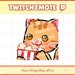 Twitch Emote / Cute Orange Cat Popcorn, Eating Popcorn, Eat, Watch ...