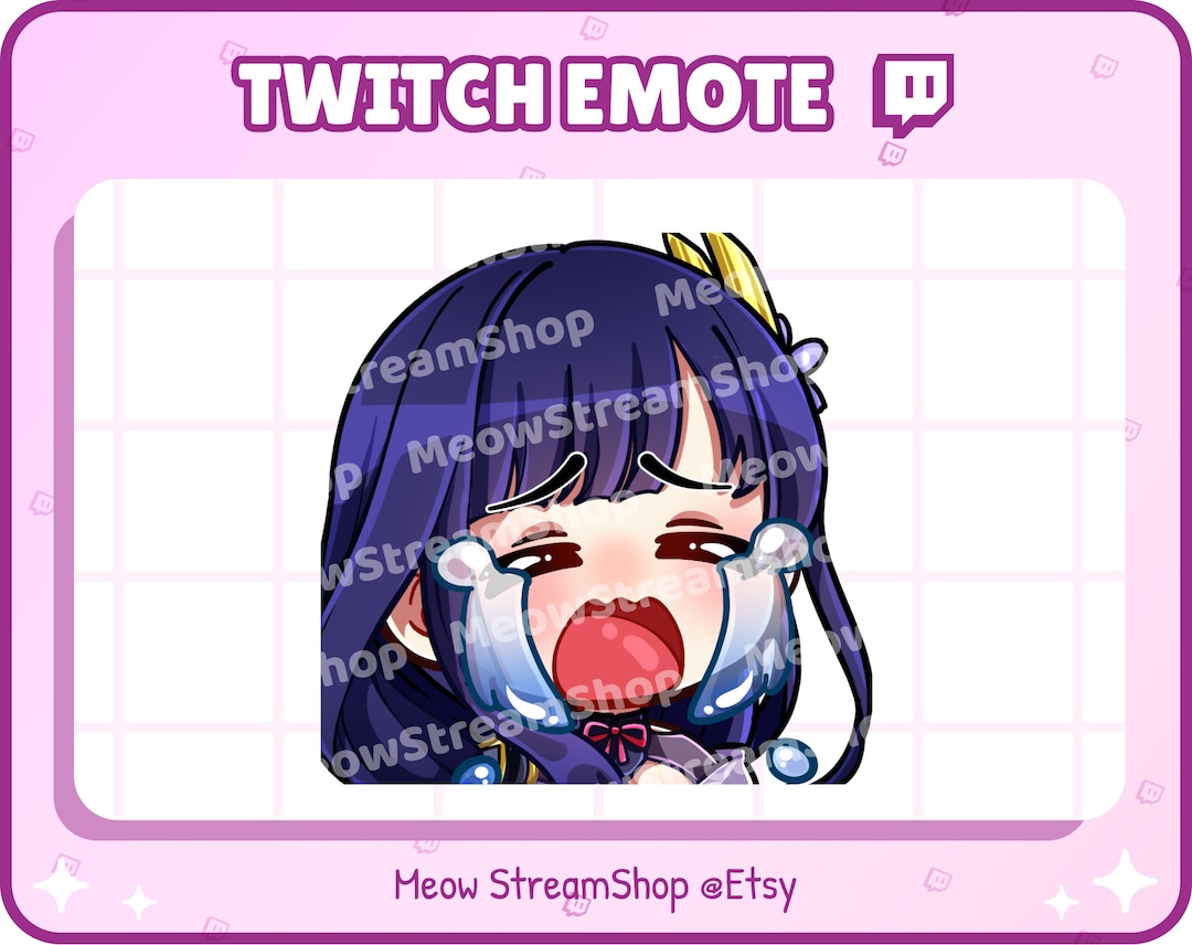Twitch Emote / Baal Raiden Shogun Cry, Sad, Crying Tears Emote ...