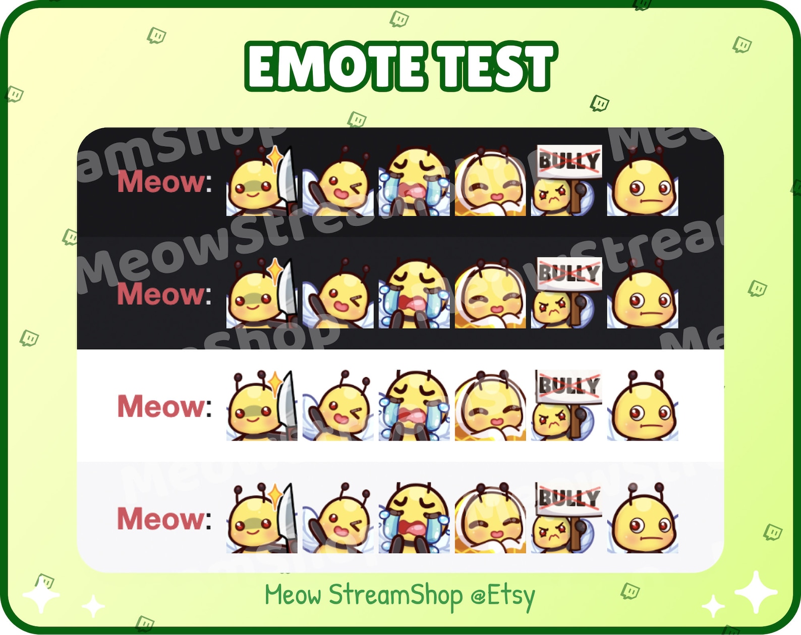 Twitch Emote / Cute Bee Mega Pack #1 Emotes (24 Emotes Ready to Use ...