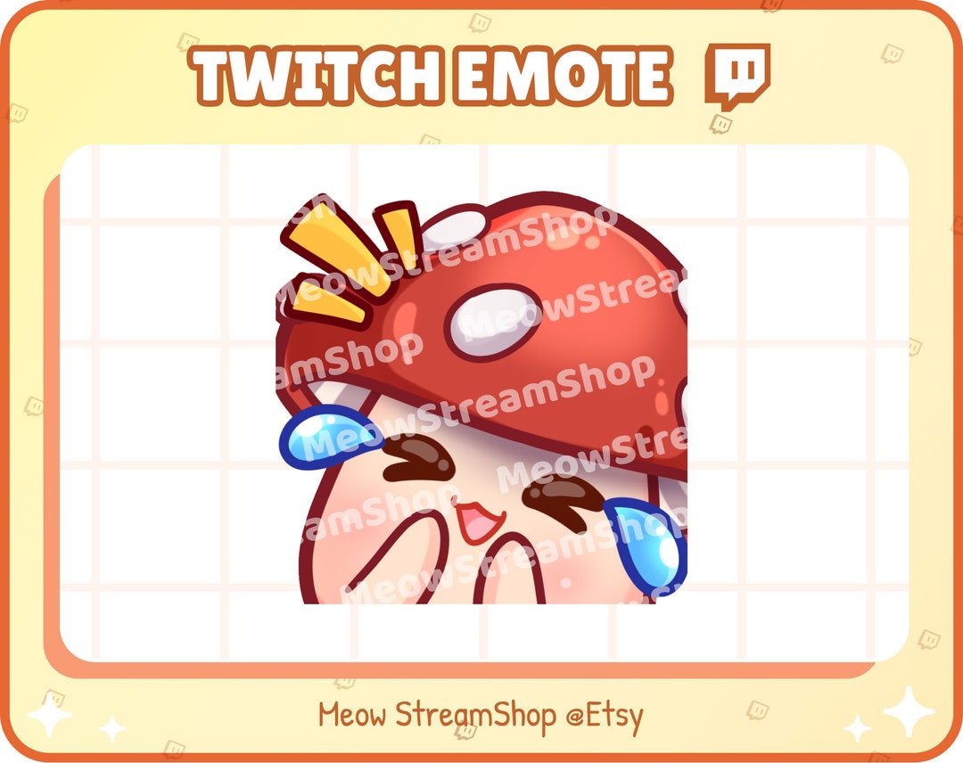 Twitch Emote / Cute Mushroom LOL, Laugh, Giggle, LUL Emote / Kawaii ...