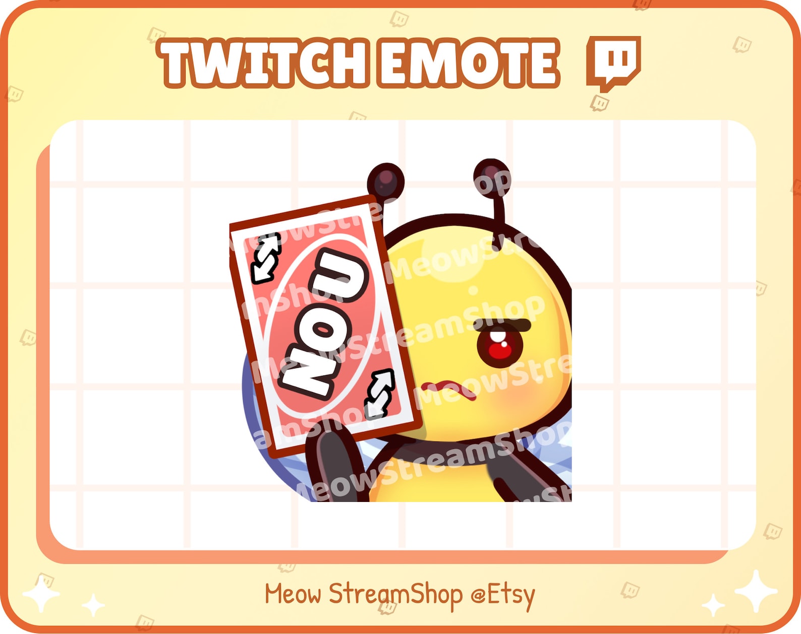 Twitch Emote / Cute Bee NO U Meme Emotes / Kawaii Wasp Hornet Insect ...