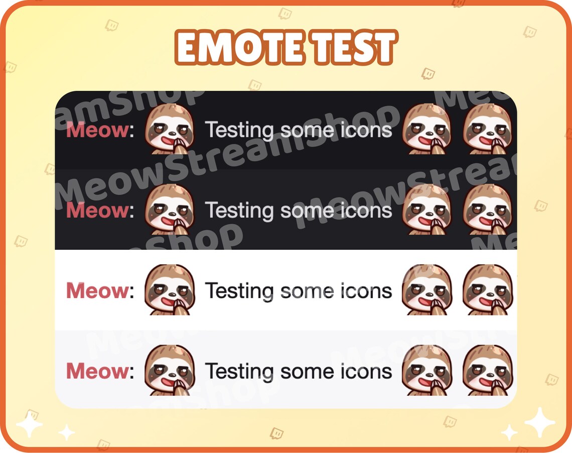 Twitch Emote / Cute Sloth Smug Evil Smirk Naughty Emotes / - Etsy