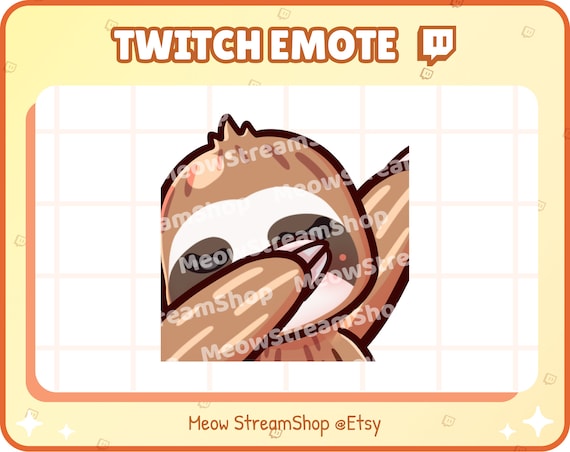 Twitch Emote / Cute Sloth Dab Dabing Emotes / Kawaii Lazy - Etsy