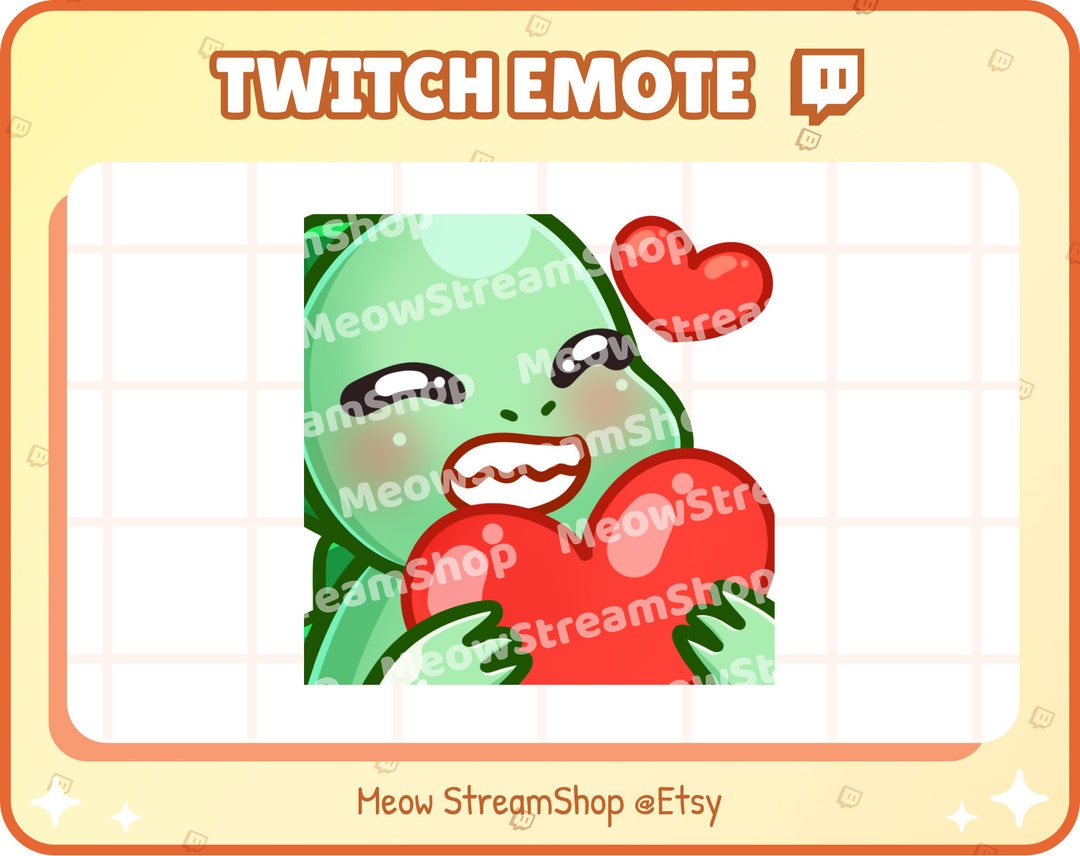 Twitch Emote / Cute Dino Heart Love Hug Happy Emotes / - Etsy