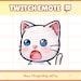 Twitch Emote / Cute White Cat Gasp, Shock, What, Whoa, Wow, Amaze ...