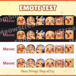Twitch Emote / Cute Potato Emotes Pack #6 (gasm, Sheesh, Jam, Shy, Rage ...
