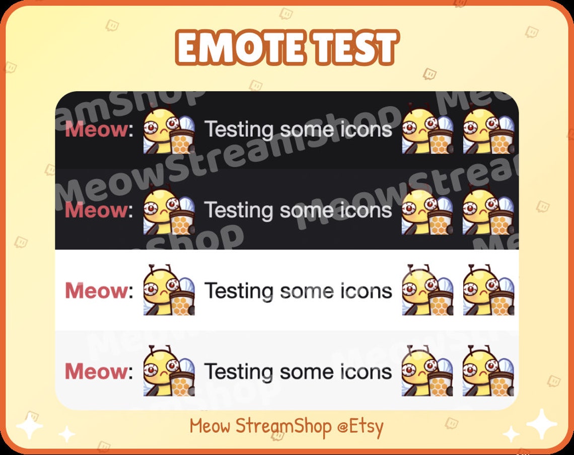 Twitch Emote / Cute Bee Cracked, Coffee, Drink, Insomnia Emotes ...