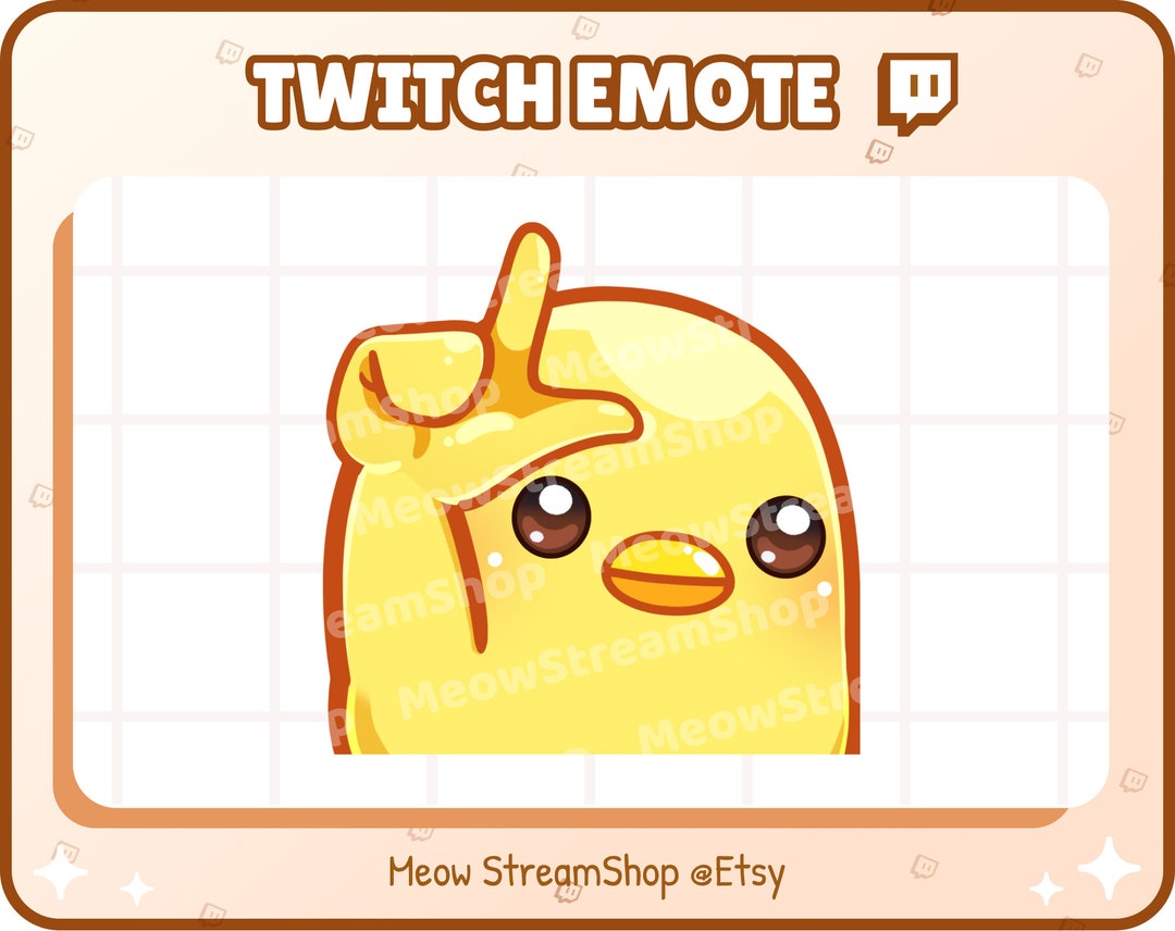 Twitch Emote / Cute Chick Take the L Emotes / Cute Duckling Sub Emoji ...