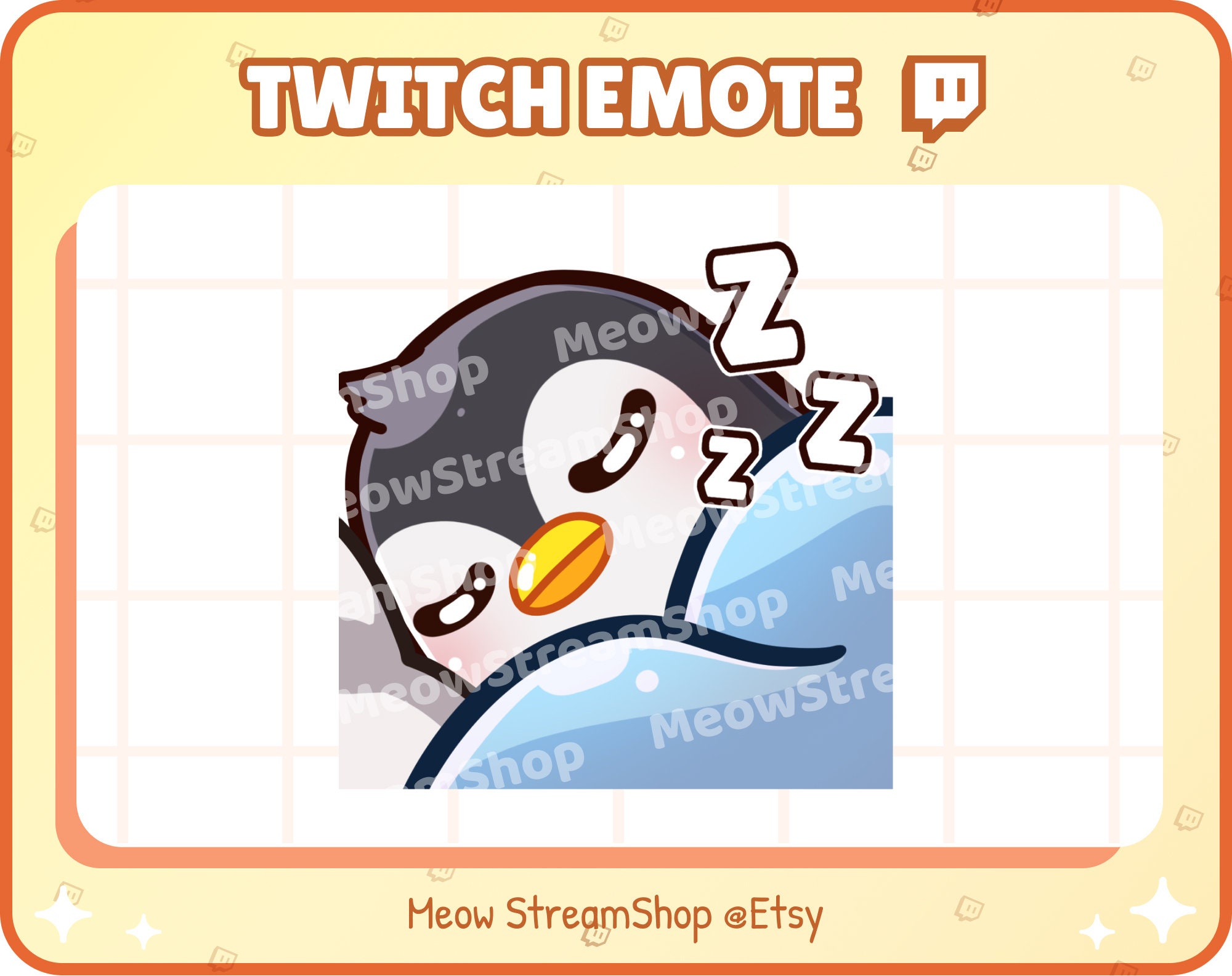 Twitch Emote / Cute Penguin Sleep, Tired, Sleeping, Offline, Night ...