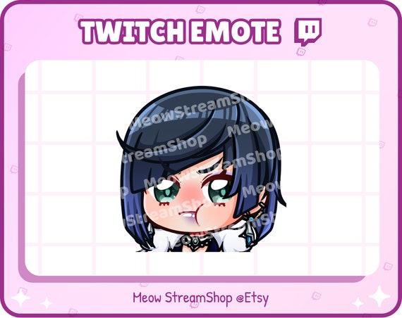 Twitch Emote / Yelan Pout Pouting Shy Tsundere Emote / - Etsy