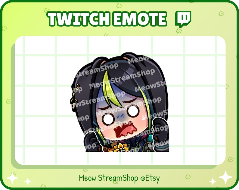 Twitch Emote / Tignari Scared Panicked Shock Emotes / - Etsy