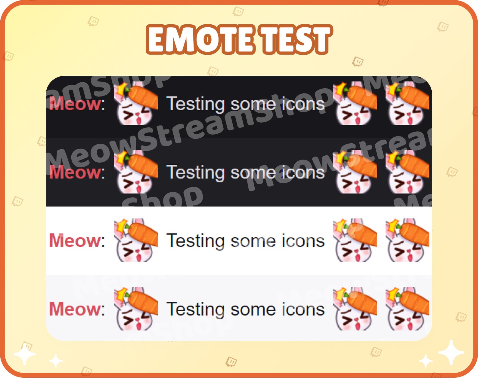Twitch Emote / Cute Rabbit Bonk, Bonked Emotes / Cute White Bunny Sub ...