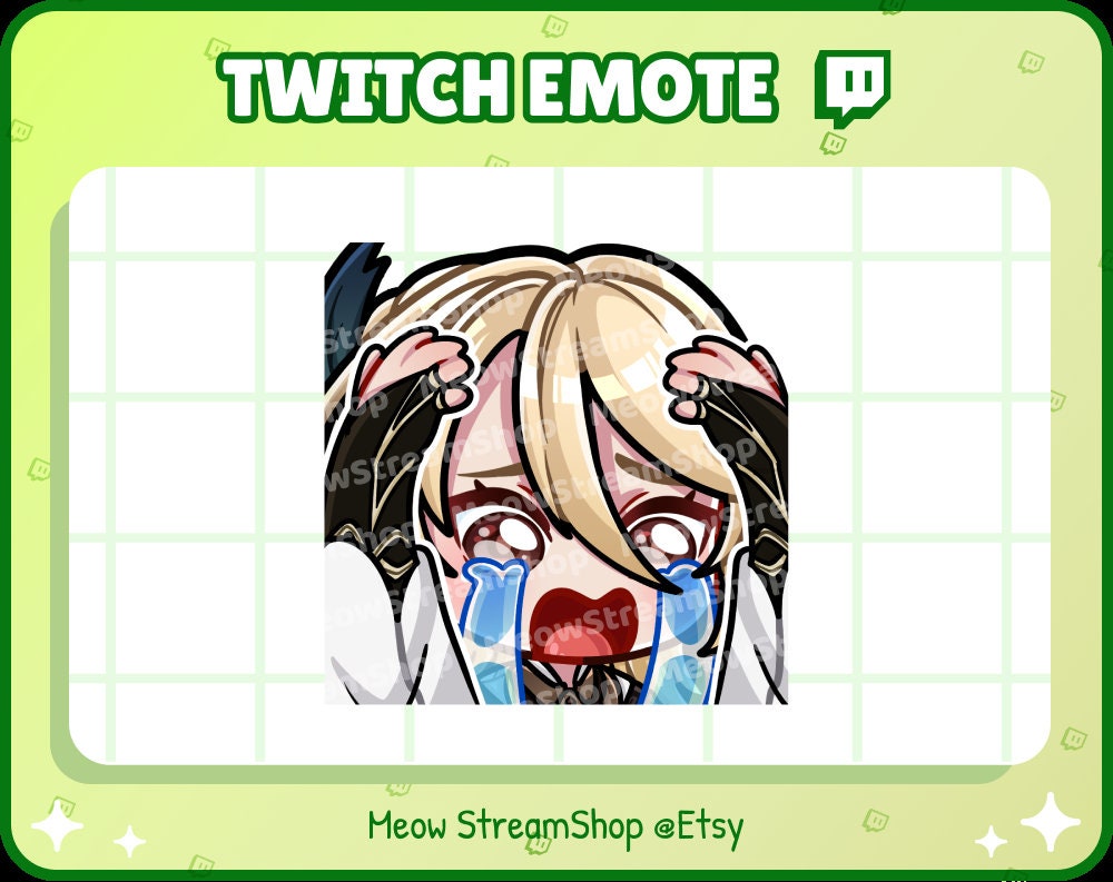 Twitch Emote / Kaveh Cry Sad Tears Panic Scared Emotes / - Etsy Australia