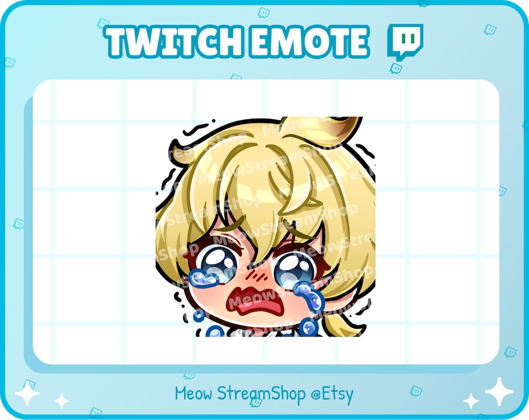 Twitch Emote / Mika Cry, Sad, Tears, Panic Emotes / Genshin Impact Sub ...