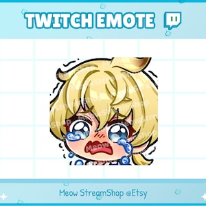 Twitch Emote / Mika Cry, Sad, Tears, Panic Emotes / Genshin Impact Sub ...