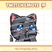 Twitch Emote / Cute Black Cat Sad, Cry, Tears Emotes / Kawaii Kitten ...