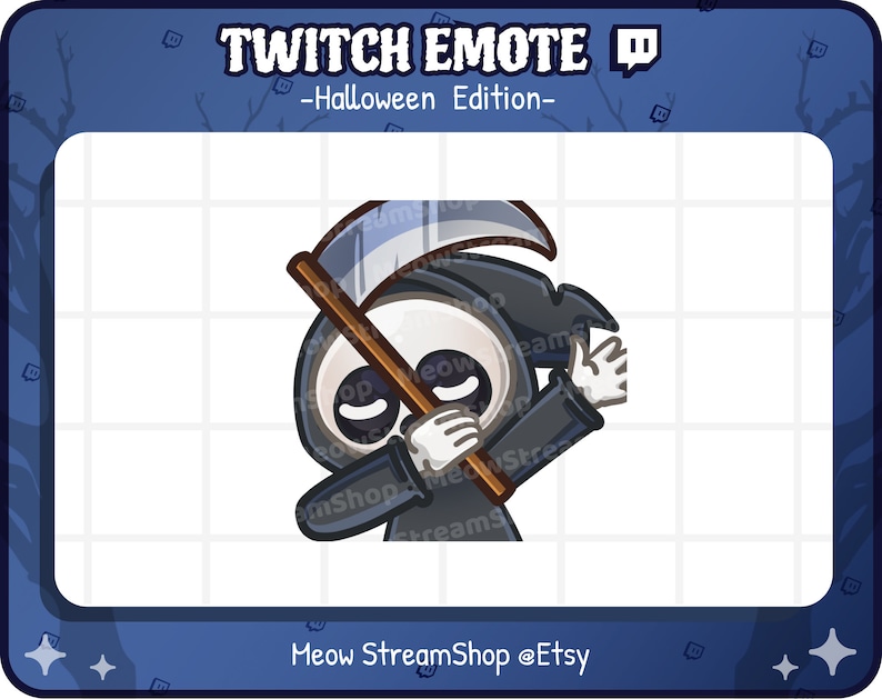 Twitch Emote / Cute Grim Reaper Dab, Dabbing Emotes / Kawaii Death ...
