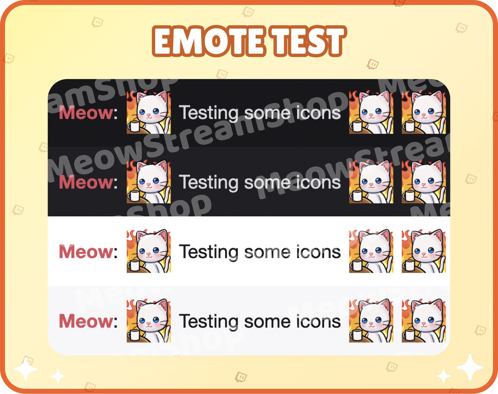 Twitch Emote / Cute White Cat This is Fine, I'm Fine, It's Fine Emotes ...