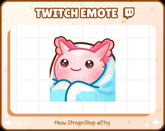 Twitch Emote / Cute Axolotl Comfy Cozy Blanket Emote / | Etsy