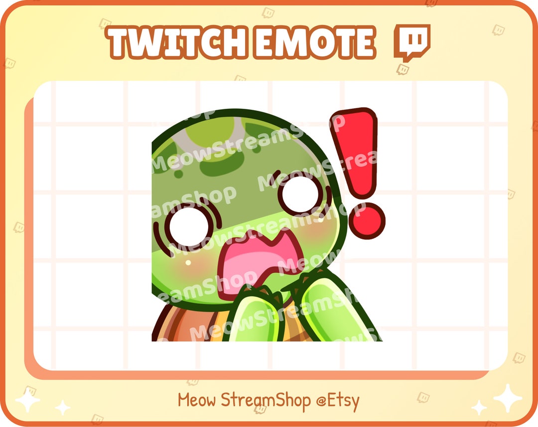 Twitch Emote / Lindo choque de tortuga, conmocionado, asustado ...