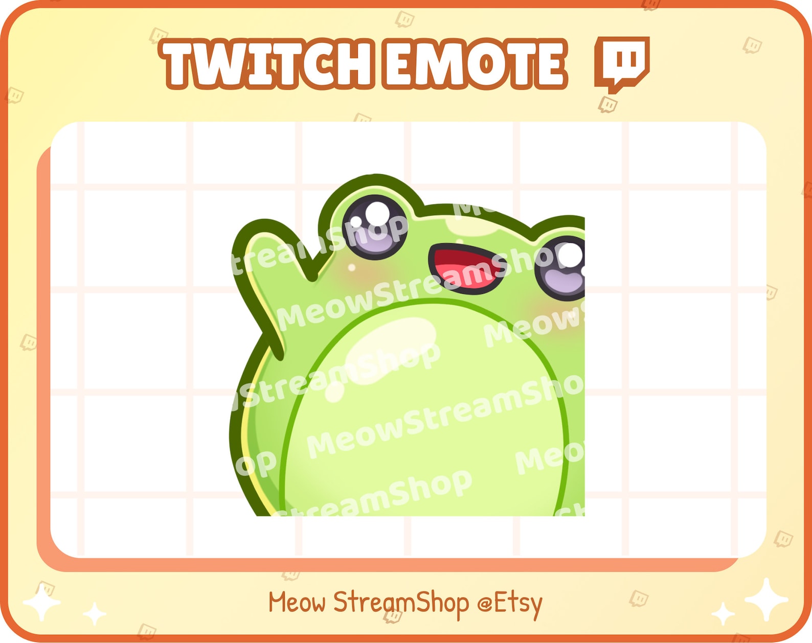 Twitch Emote / Cute Frog Hi, Hello, Wave, Waving Emote / Cute Frog Toad ...