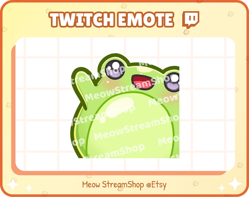 Twitch Emote / Cute Frog Hi, Hello, Wave, Waving Emote / Cute Frog Toad ...