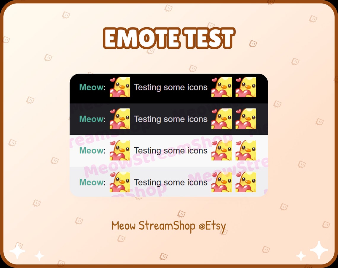 Twitch Emote / Cute Chick Heart, Love Emoji for Streamer / Sub Emoji - Etsy