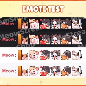 Twitch Emote / Cute Meme Cat Emotes Pack #4 (lurk, Pat, Heart, Shy, Eat ...