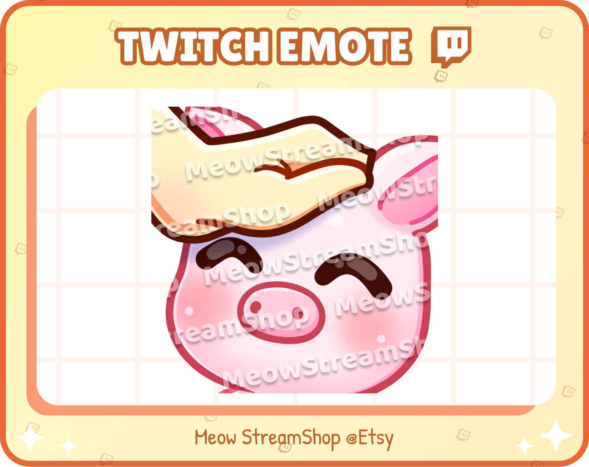 Twitch Emote / Cute Pig Pat Emotes / Cute Pink Piggy Sub Emoji - Etsy