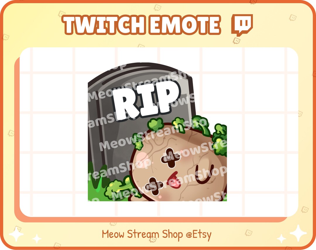 Twitch Emote / Cute Potato RIP, Dead, Collapse, Game Over Emotes ...
