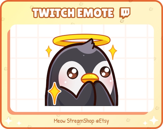 Twitch Emote / Cute Penguin Pray Halo Angel Sparkle Emotes / - Etsy