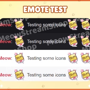 Twitch Emote / Cute Rabbit Dum, Stupid, Derp Emotes / Cute White Bunny ...