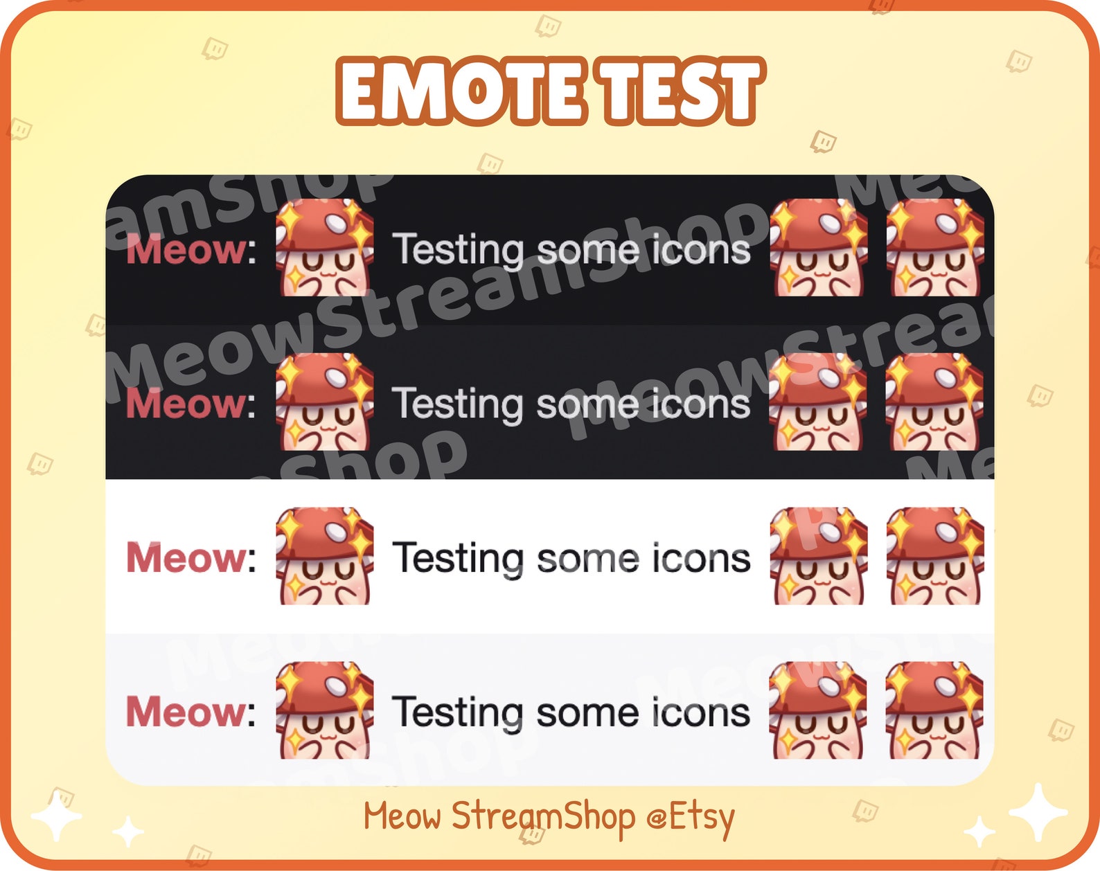 Twitch Emote / Cute Mushroom Uwu Shy Kawaii Fingertouch - Etsy