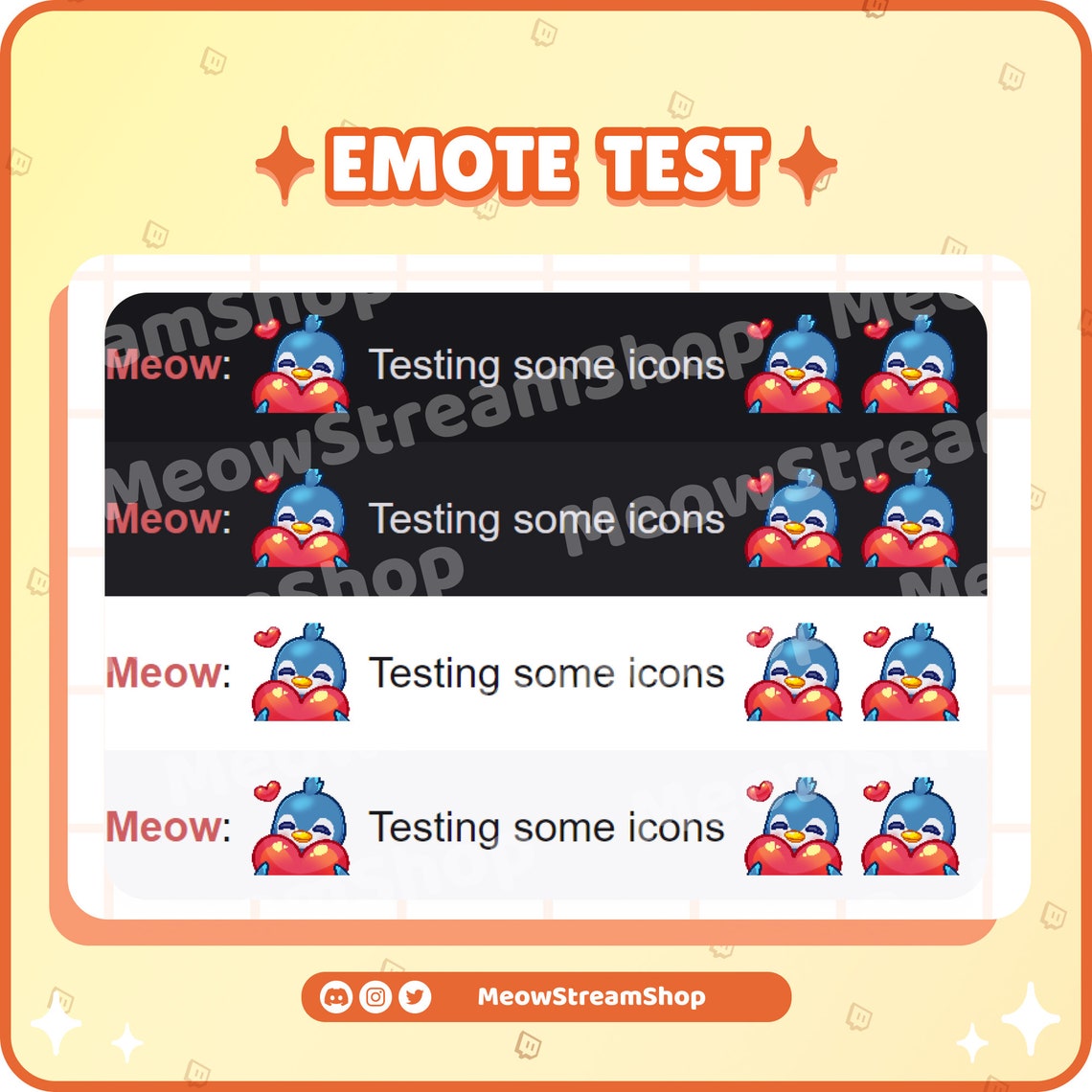 Twitch Emote / Palworld Pengullet Heart, Love Emote / Cute Pal Emotes ...