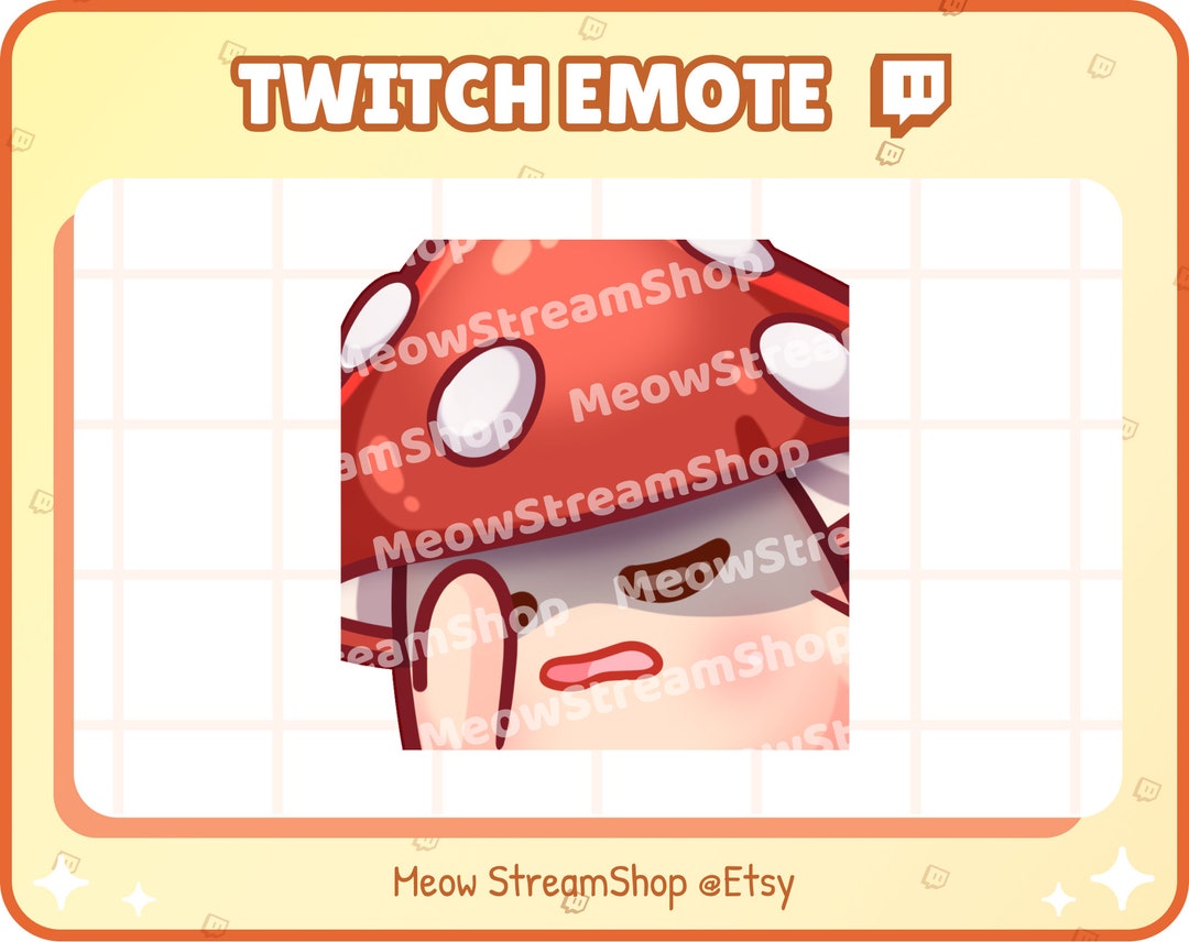Twitch Emote / Cute Mushroom Facepalm, Lose Emote / Kawaii Fungi Fungus ...
