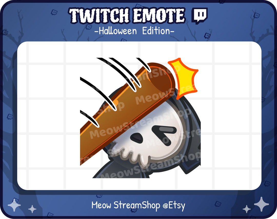 Twitch Emote / Cute Grim Reaper Bonk, Bonked, Hammer Emotes / Kawaii ...