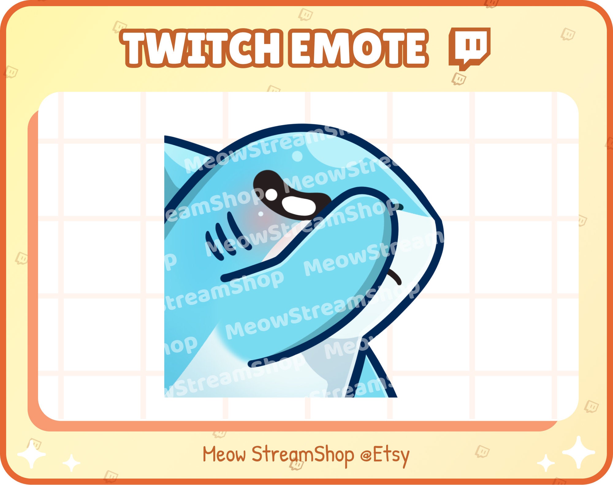 pups Sub Emoji nom nom Emotes / kawaii sharks chibi baby Twitch Emote ...