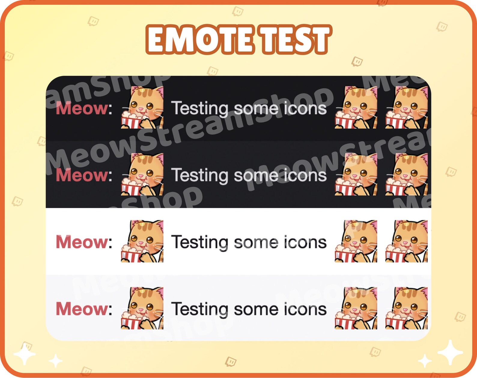 Twitch Emote / Cute Orange Cat Popcorn Eating Popcorn Eat - Etsy