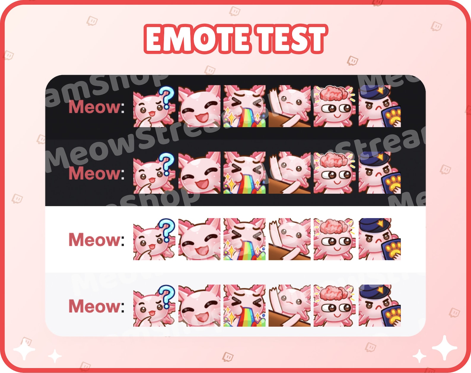 Twitch Emote / Cute Axolotl Mega Pack Emotes 2 24 Emotes - Etsy