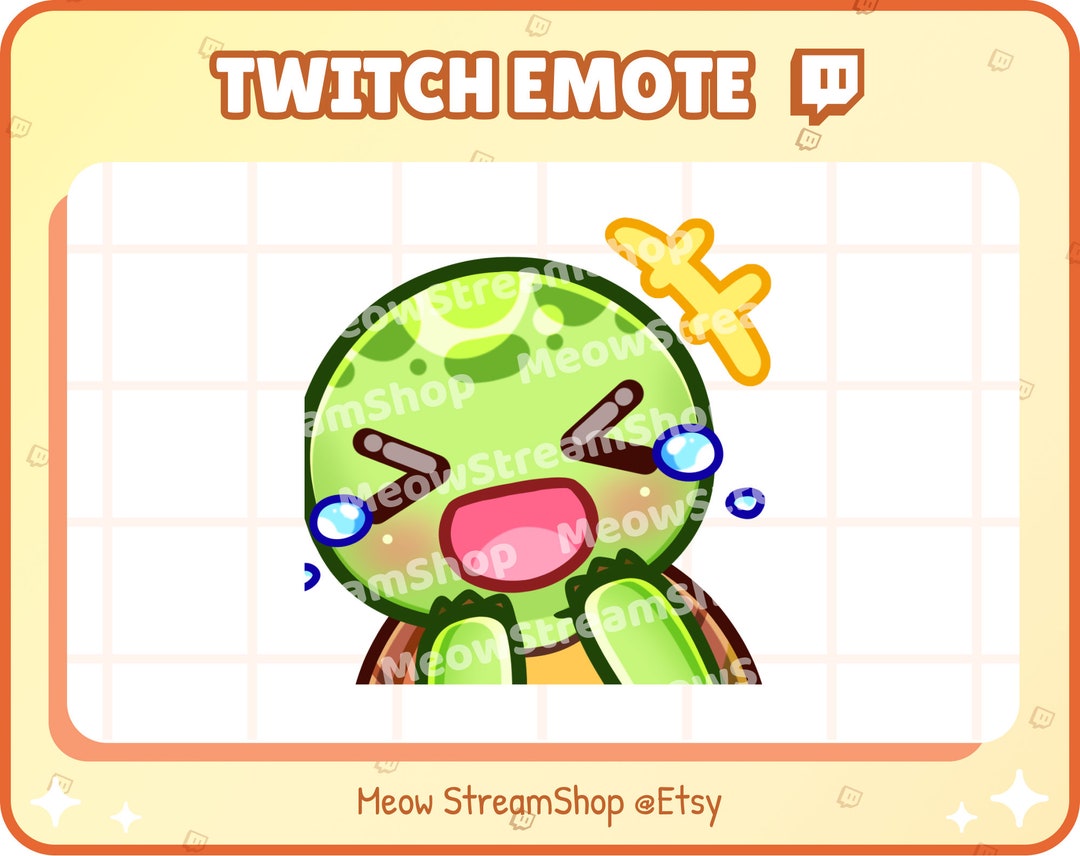 Twitch Emote / Cute Tortoise Laugh, Giggle, Lol Emotes / Kawaii Turtle ...