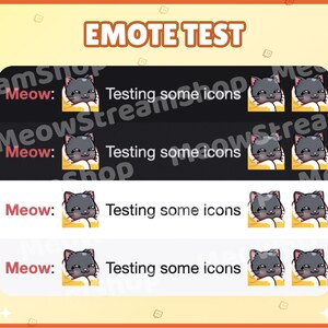 Twitch Emote / Cute Black Cat Cozy, Blanket, Comfy Emotes / Kawaii ...